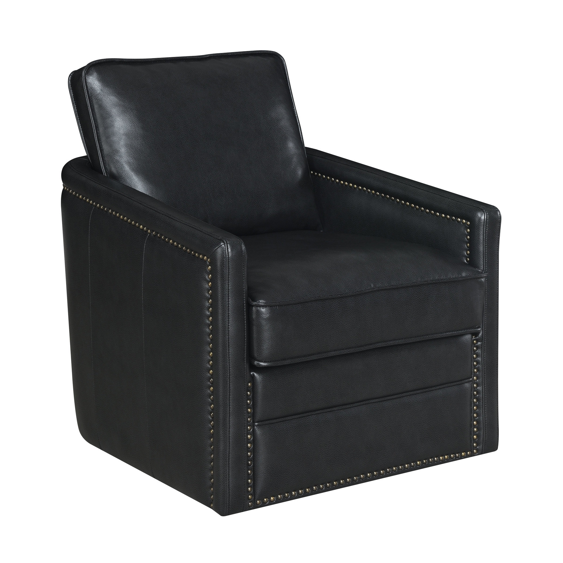 Winston Porter Leather Swivel Glider - Luxury Upholstery, 220lb Weight ...