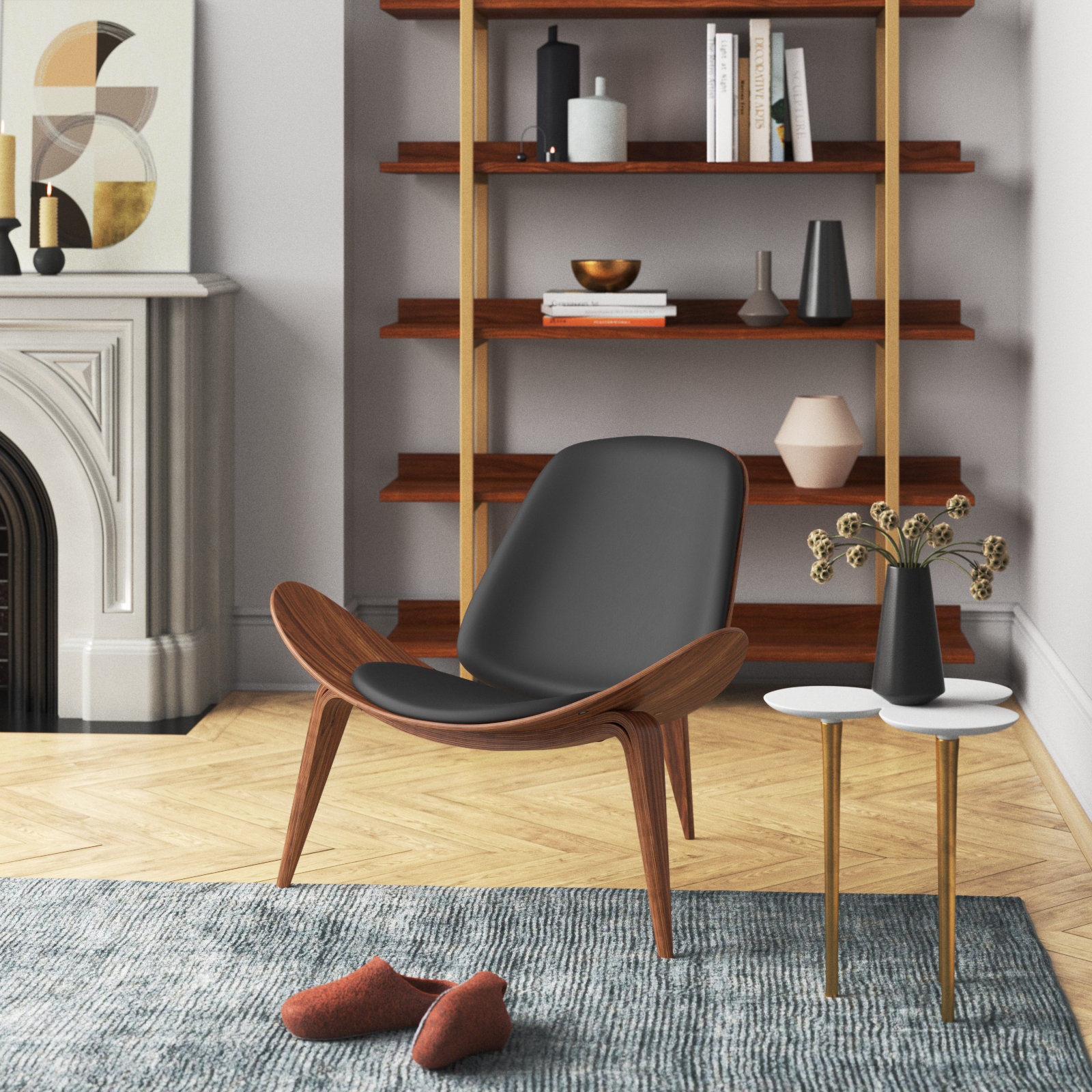 Mercury Row Almodovar 91.95Cm Wide Lounge Chair Mid Century Modern ...