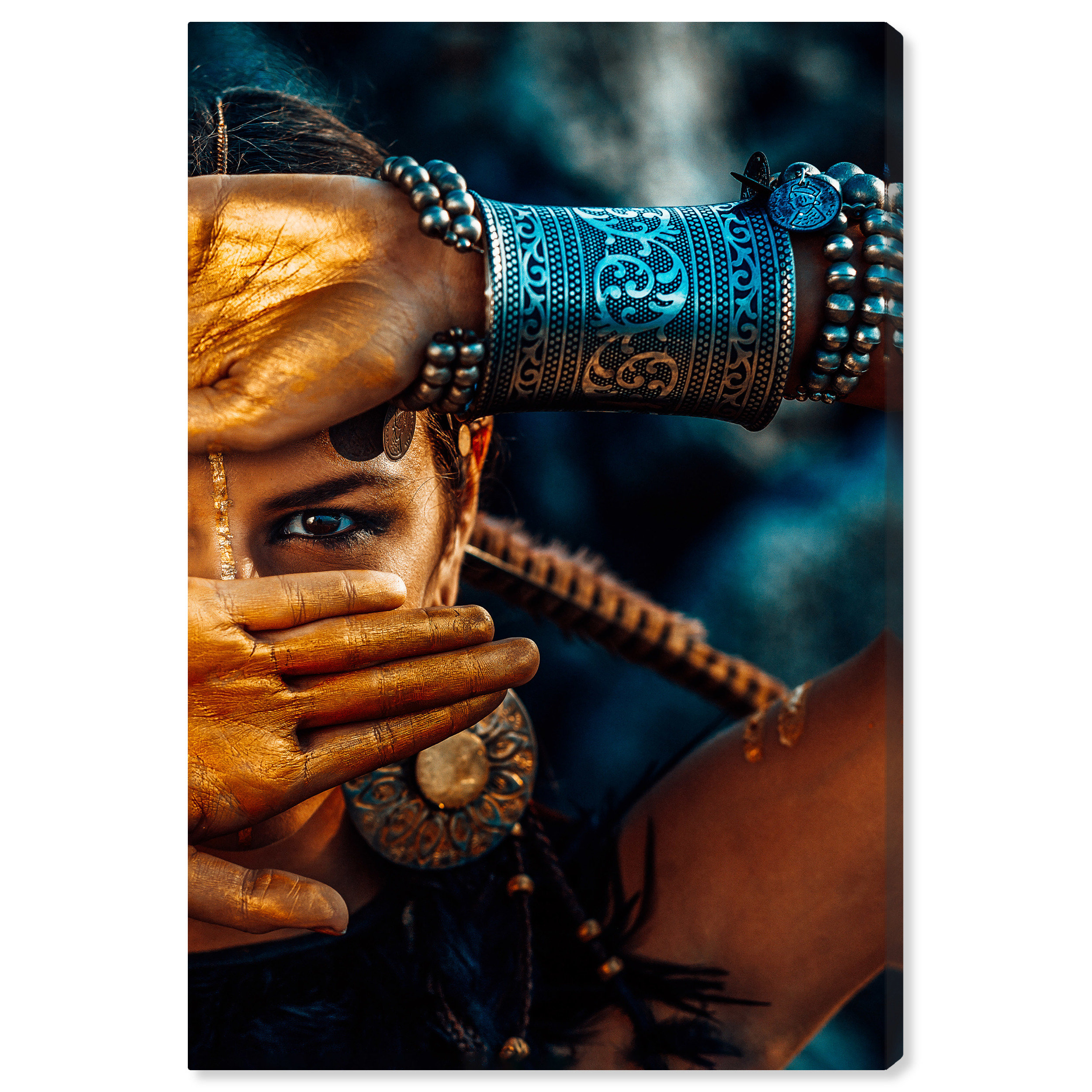 Union Rustic People and Portraits One Warrior Traditional Brown Canvas ...