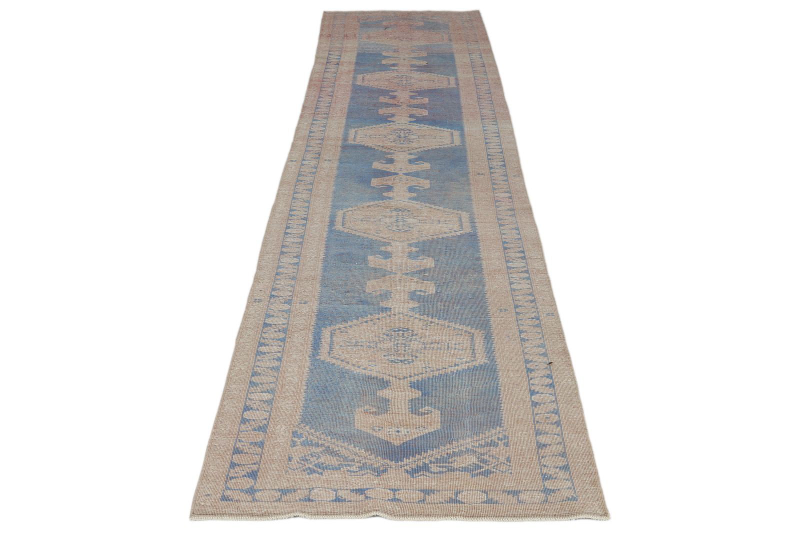 Home and Rugs 3x14 Navy and Ivory Anatolian Tribal Runner | Wayfair