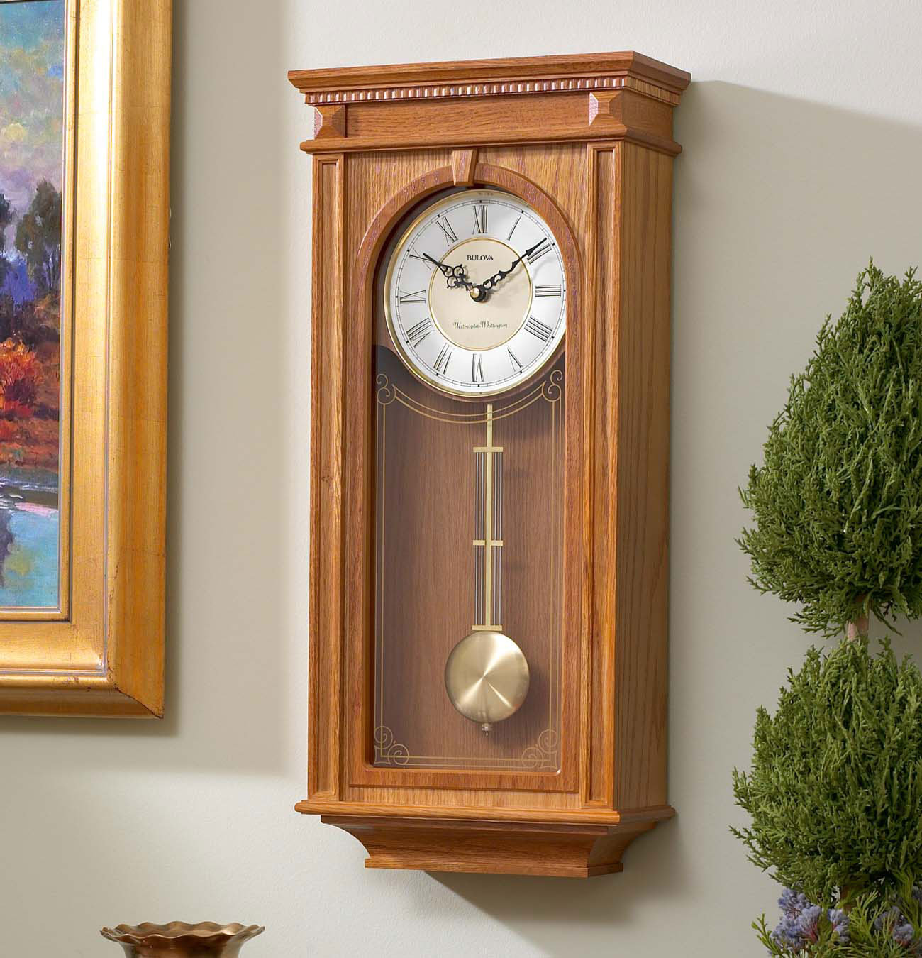 Bulova Manorcourt Pendulum Wall Clock | Wayfair