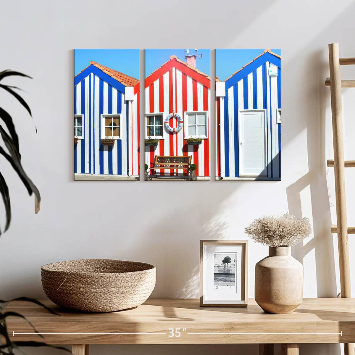 Ebern Designs Lilie Striped Beach Huts | Wayfair