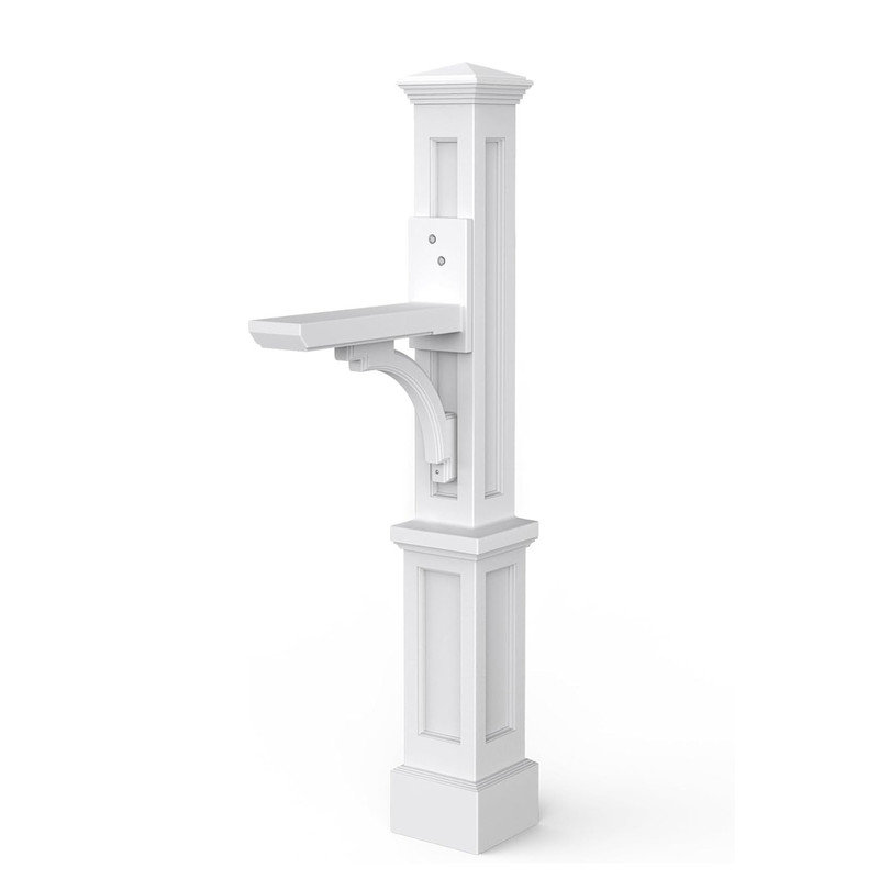 AMIZOY Mailbox Post with Standard Arm – Weather-Resistant, – Easy-to ...