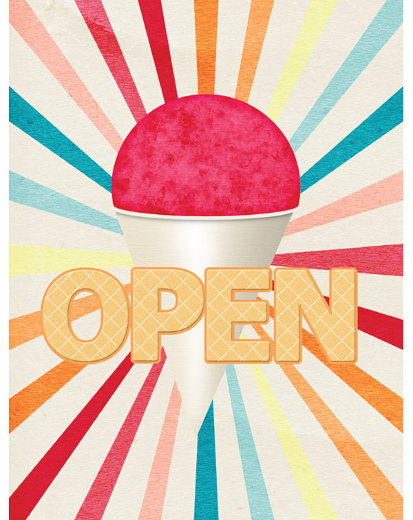 Latitude Run® Snowball Snow Cone Stand Open 2-Sided Garden Flag | Wayfair