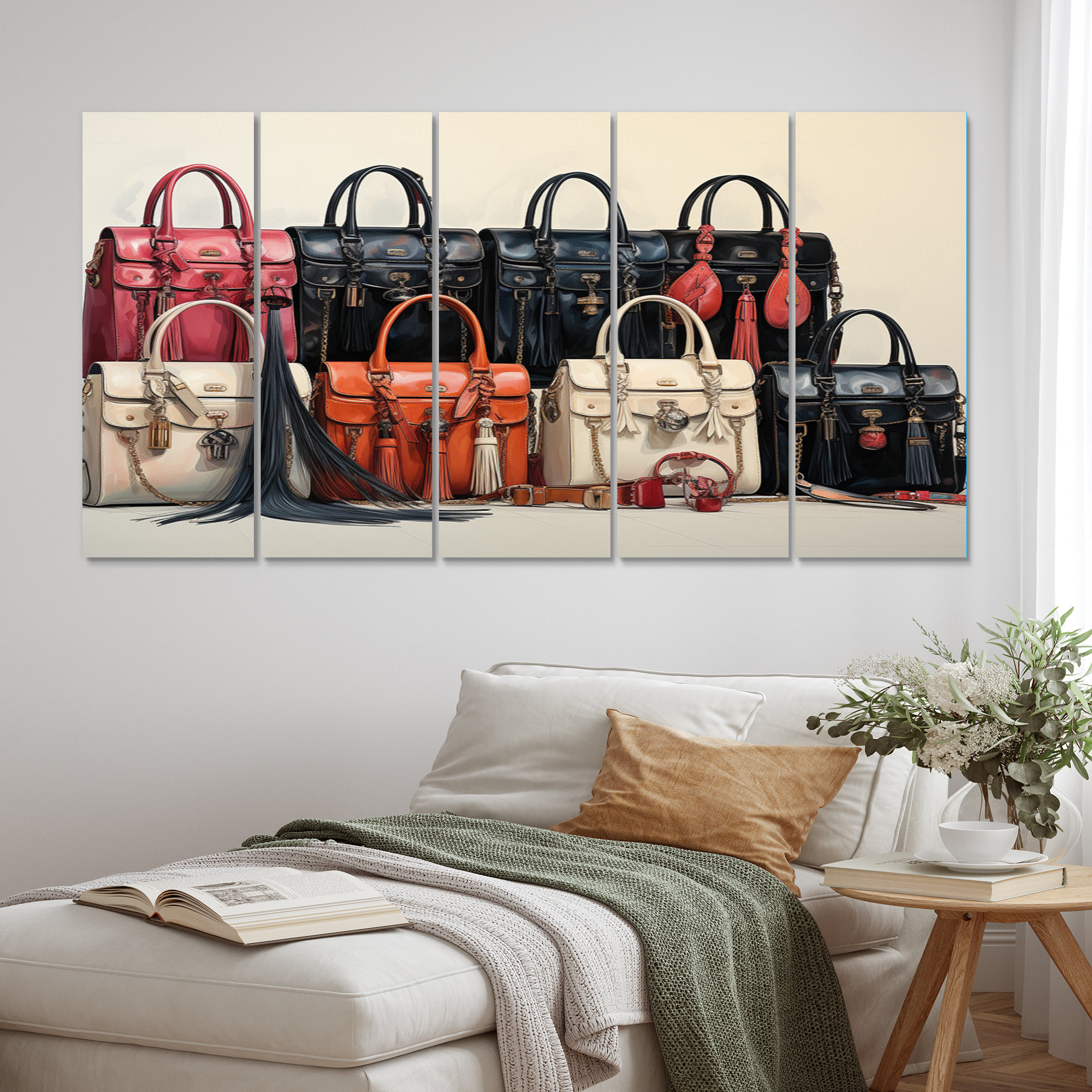 Design Art Minimalims Designer Bag Envy I - Fashion Metal Wall Art ...