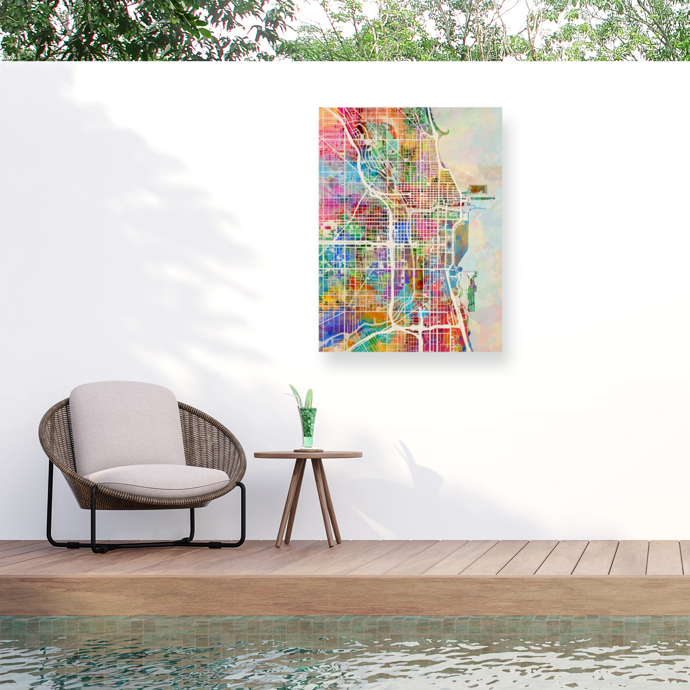 Ebern Designs Bolog Chicago City Street Map II - Wayfair Canada