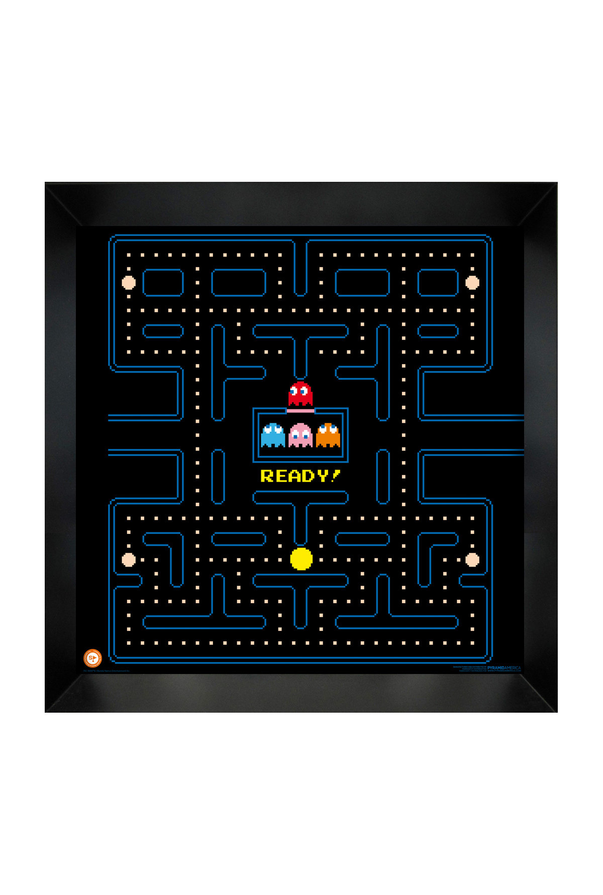 George Oliver PAC-MAN - Grid 12x12 Gel-Coat Framed Poster | Wayfair