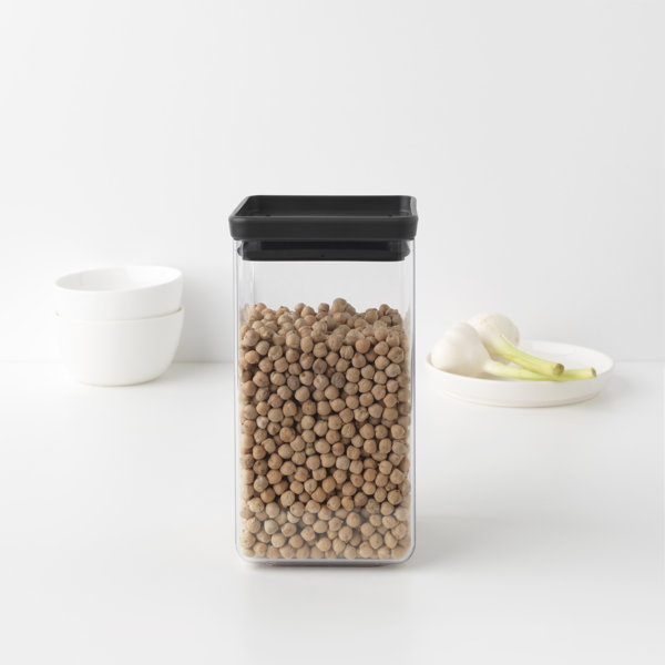 Brabantia Set of 4 Tasty+ Stackable Square Canisters - 2 x 0.7 Quart (0 ...