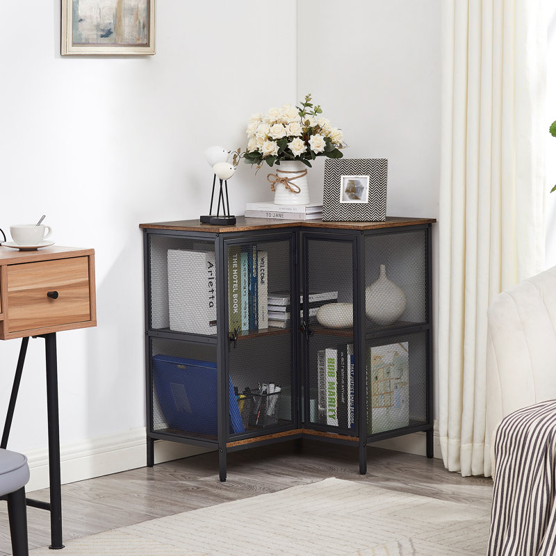 Trent Austin Design® Piscitelli 2 - Door L-shaped Corner Accent Cabinet ...