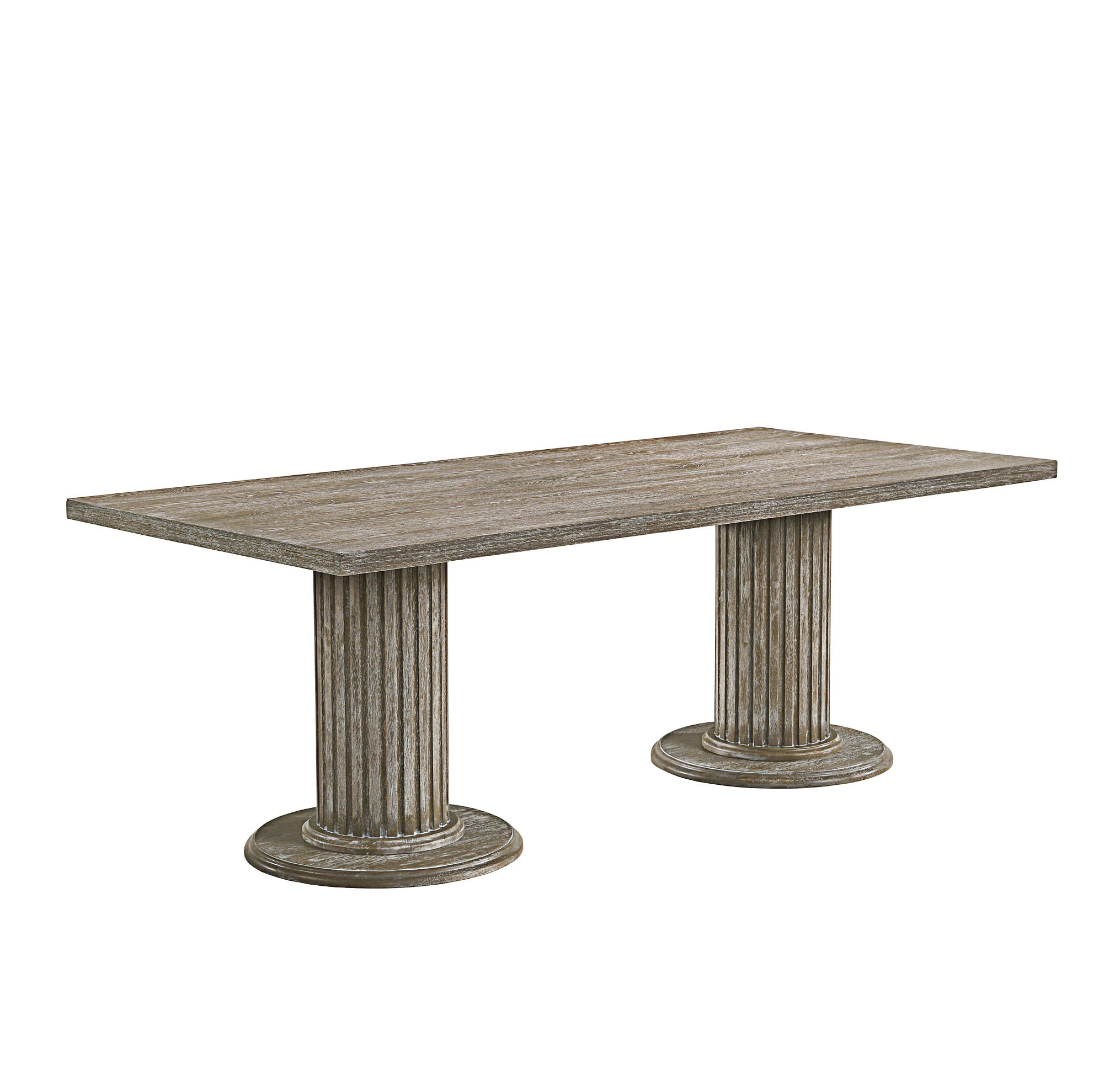 Loon Peak® Rectangular Double Pedestal Table | Wayfair