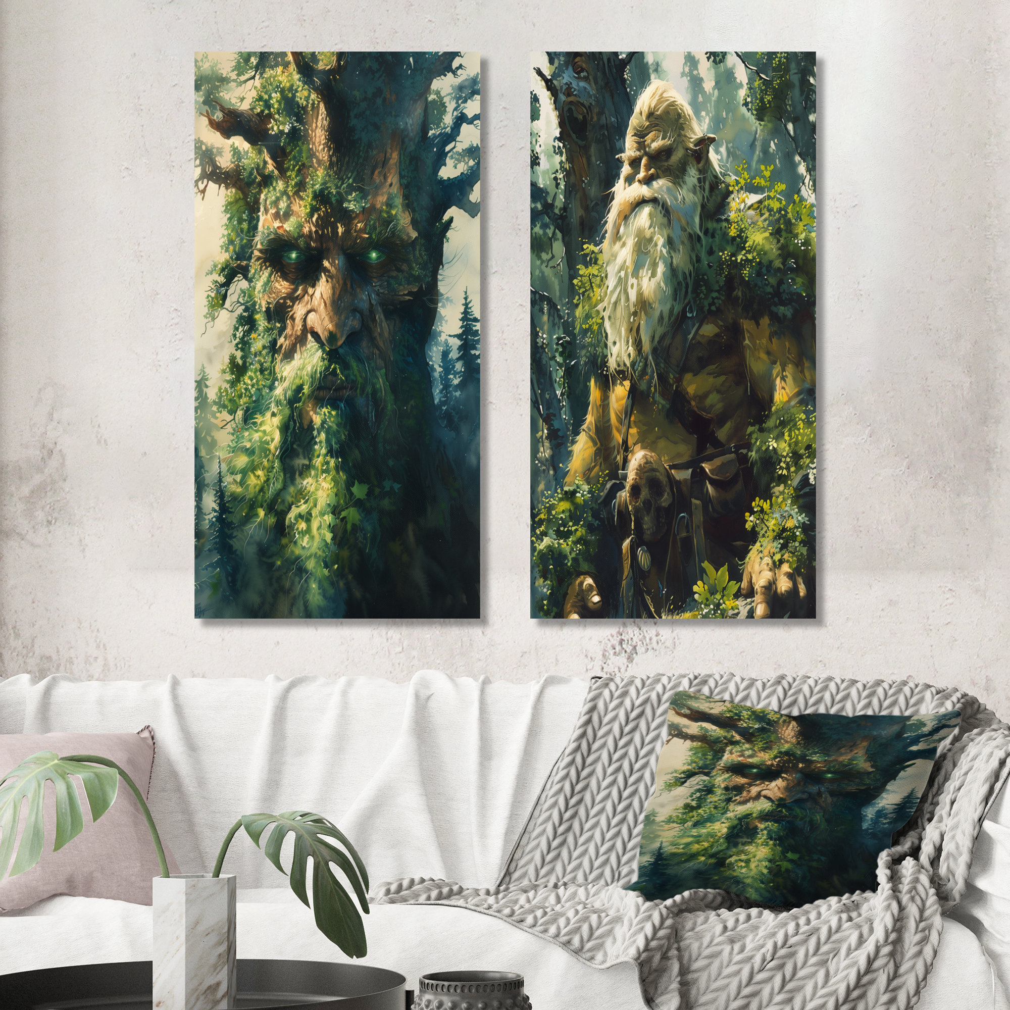 Trinx Green Forest Titan Giants I - Giants Wall Art 2 Pieces Set | Wayfair