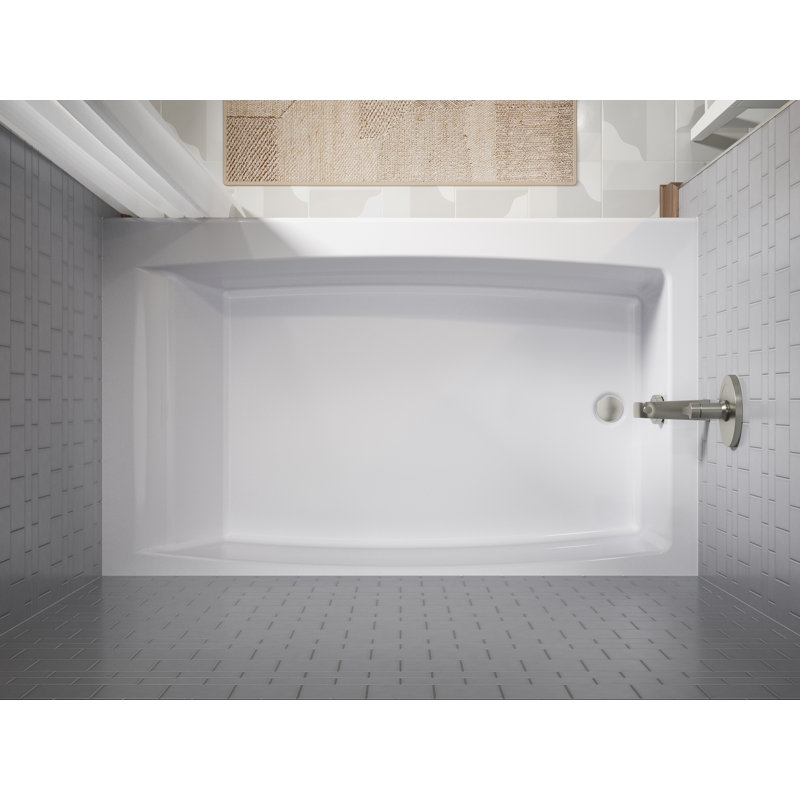 Kohler Entity 60 In. X 36 In. Alcove Bath With Left Drain & Reviews ...