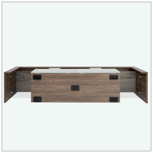 Ivy Bronx Antwann Modern LED TV Stand for 70" TVs, Wood Entertainment ...