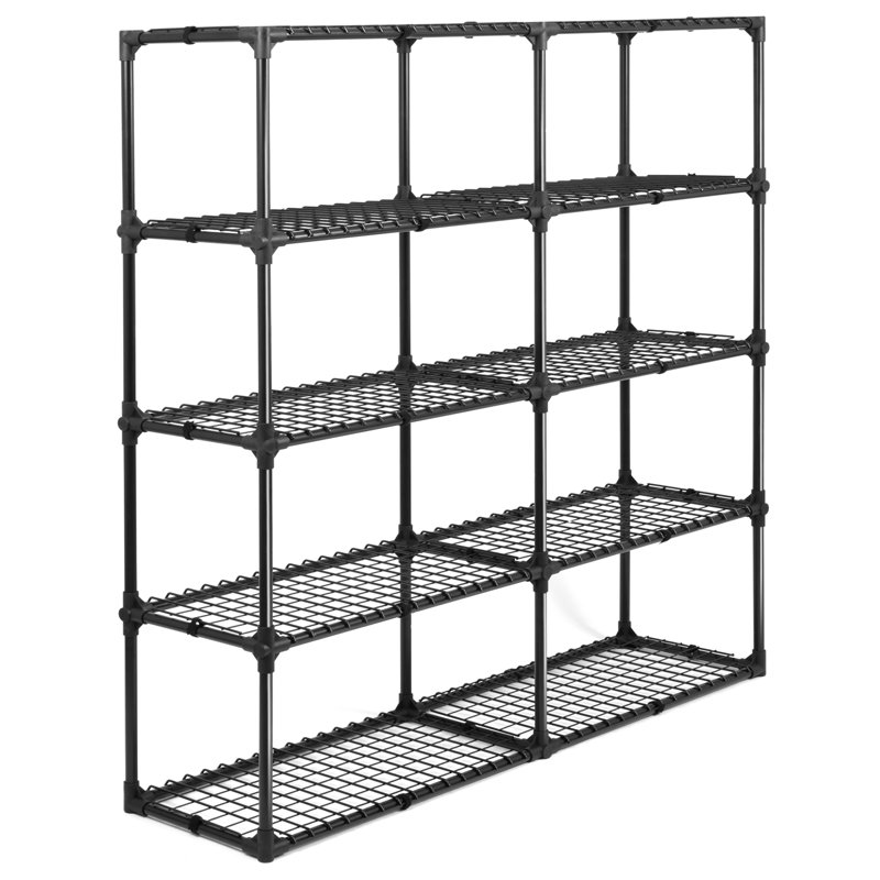 Latitude Run® 5-SHELF WIRE RACK WITH COVER (2PACK) | Wayfair