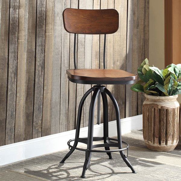Williston Forge Fabron Swivel 38.25'' Counter Extra Tall Stool with ...