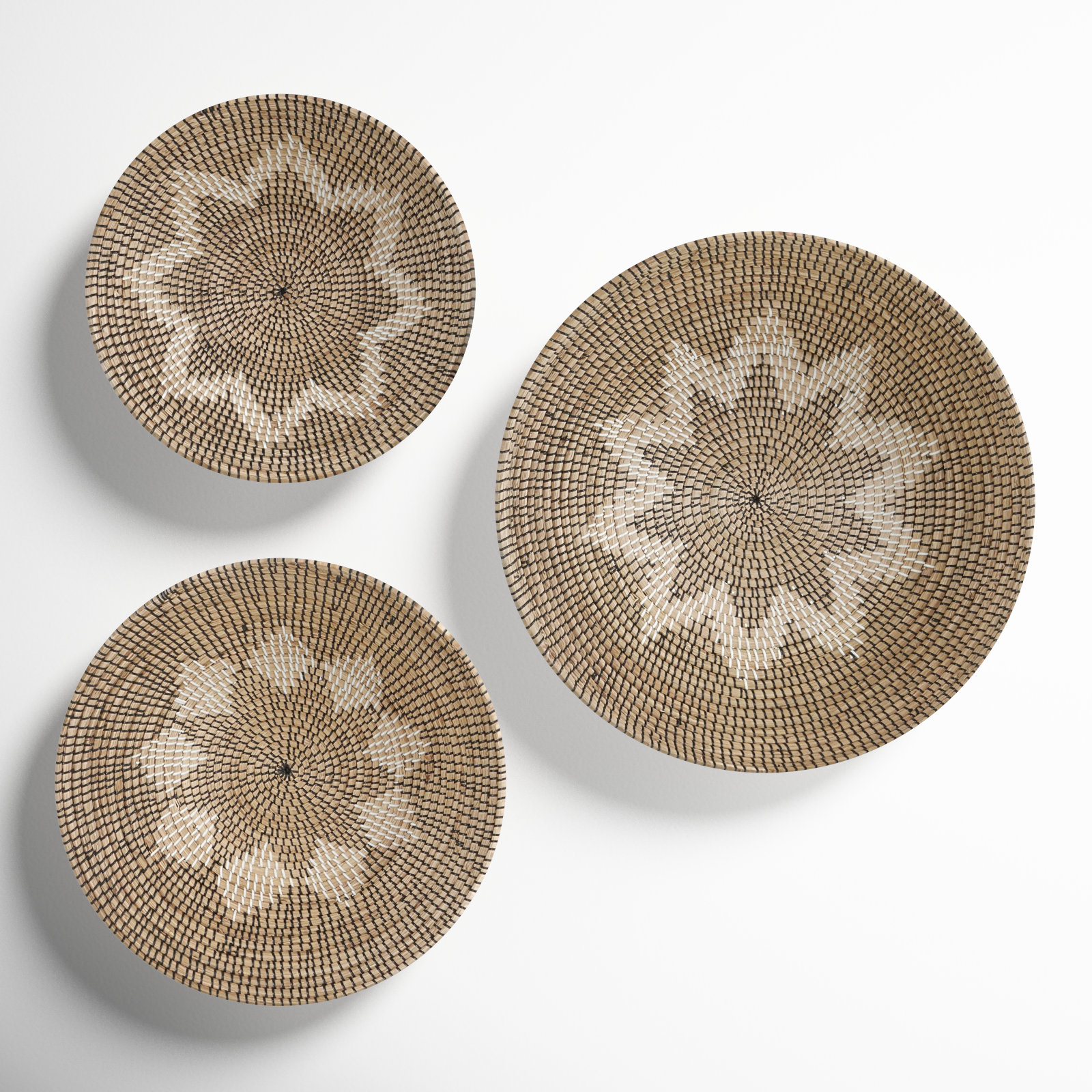 Birch Lane™ Seagrass Handmade Woven Floral Basket Plate Home Wall Decor ...
