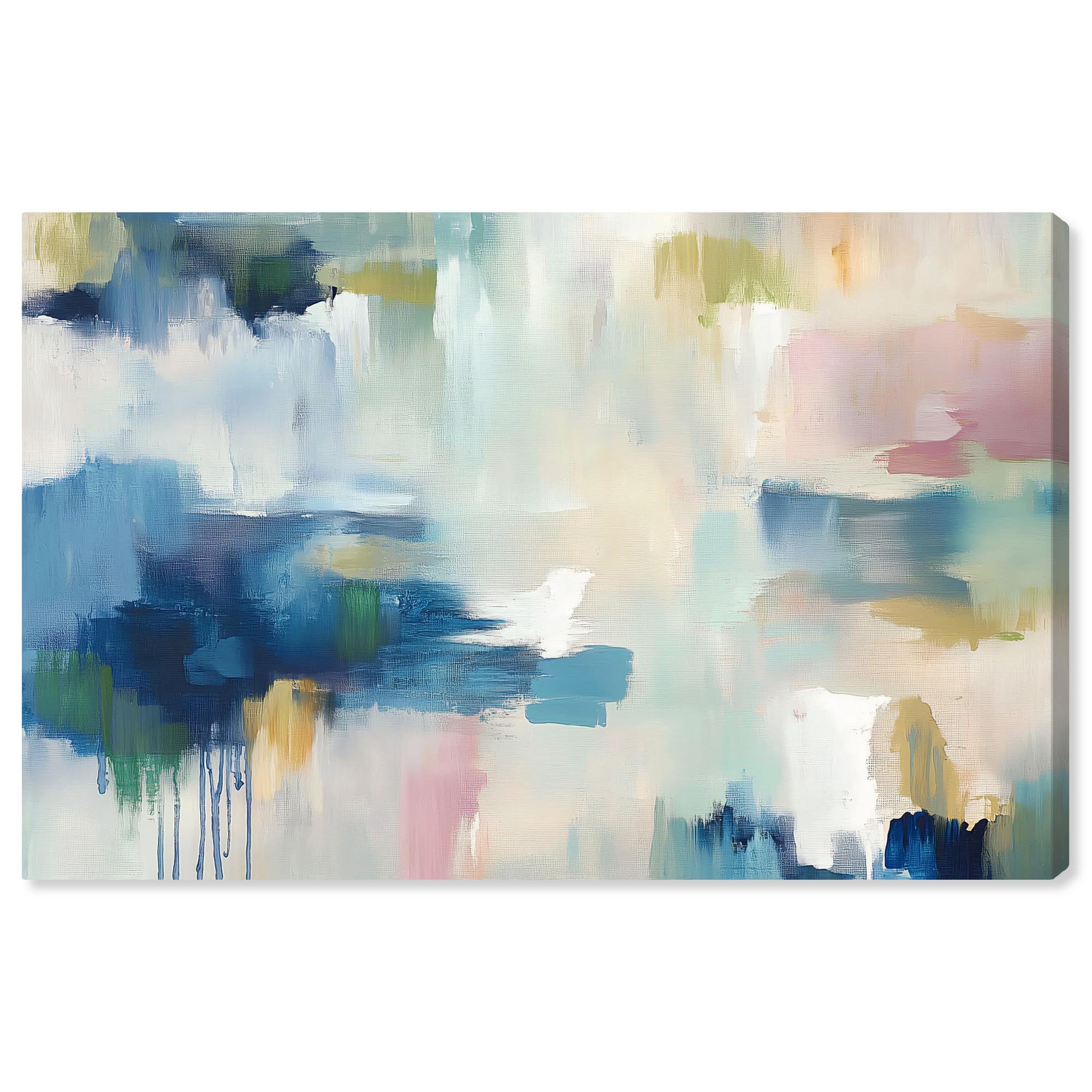 Art Remedy Cold Tones Abstract Canvas Pale Periwinkle I | Wayfair