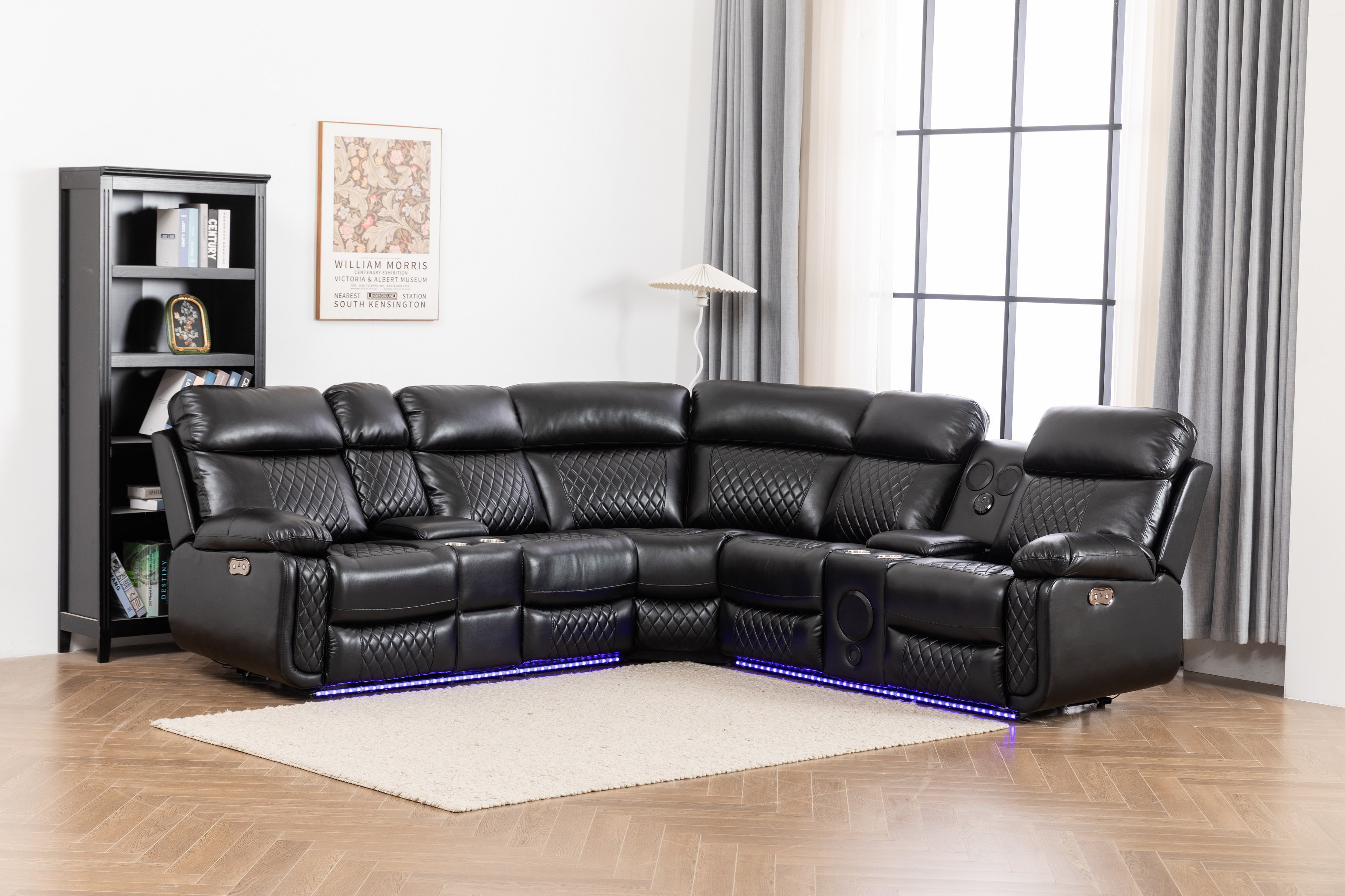 Brayden Studio® Sectional 3-Piece 197”Recliner Sofa Set For Living Room ...