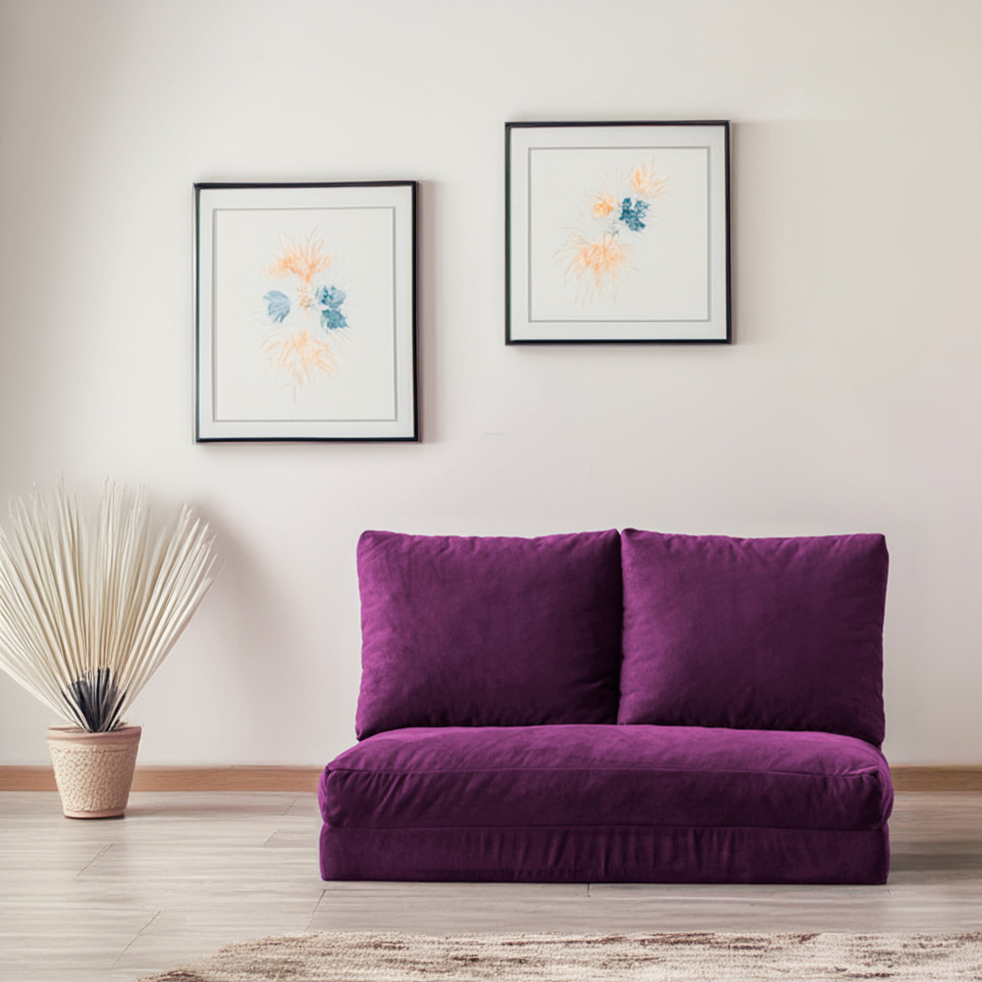 Corrigan Studio Metal Frame 2-Seat Sleeper Sofa With 5-Levels ...