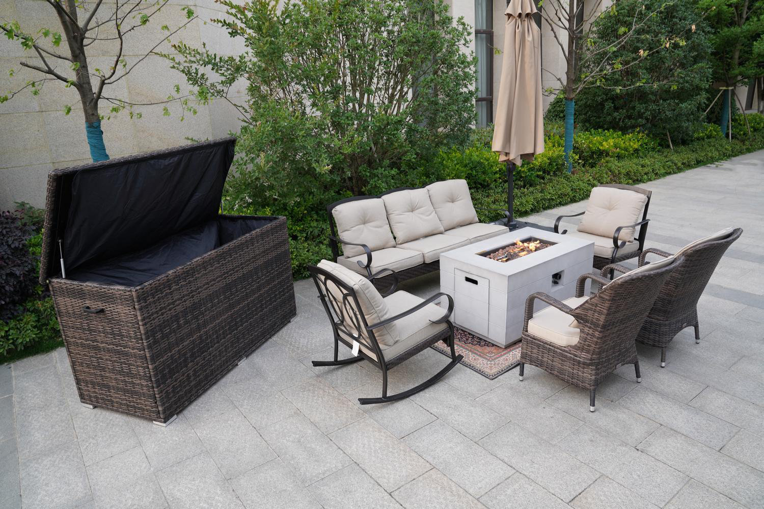 Lark Manor™ 7 Piece Complete Patio Set with Cushions & Reviews | Wayfair
