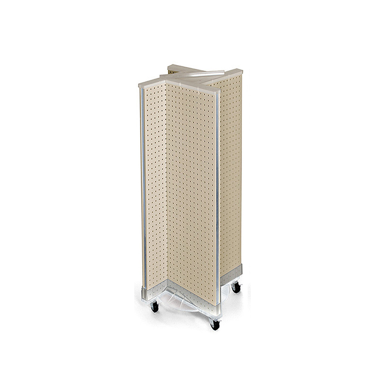 Azar Displays Pinwheel Pegboard Floor Display on Wheeled Base. Panel ...
