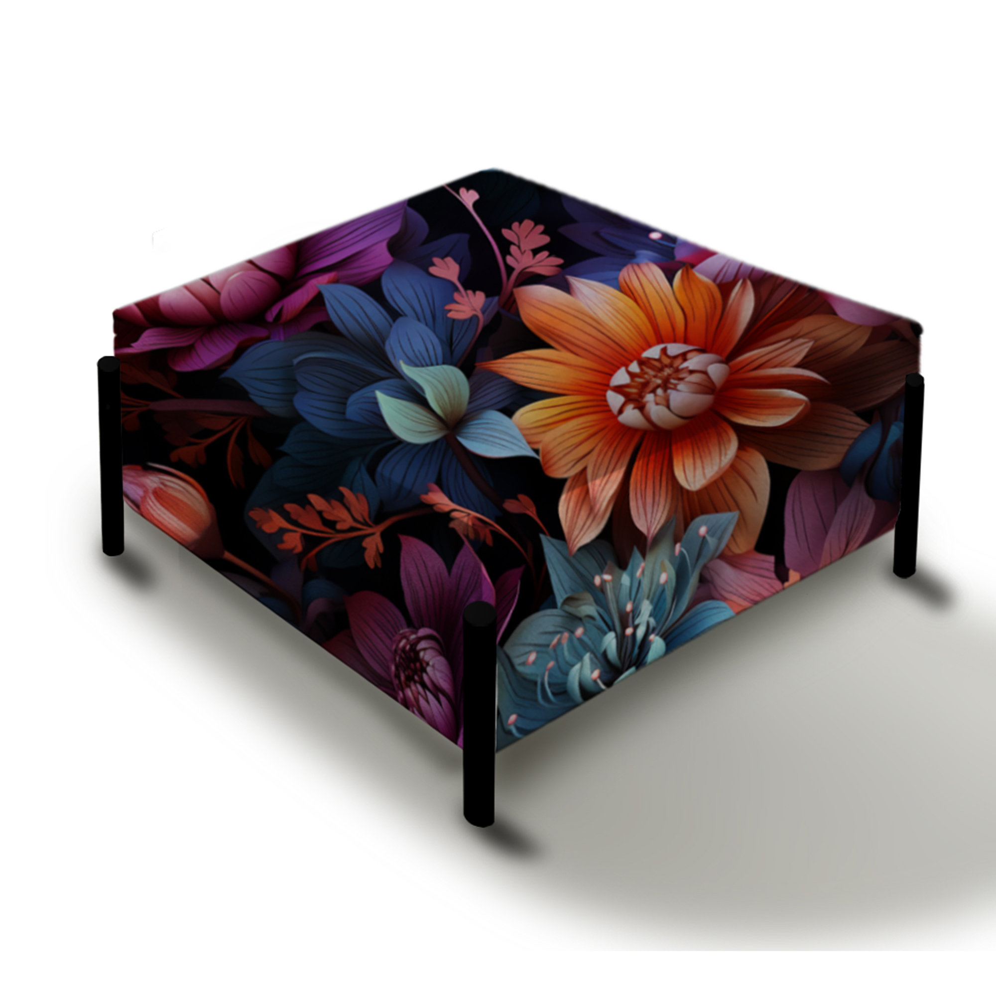 Design Art Moroccan Flora Botanical Pattern - Botanical Large Square ...