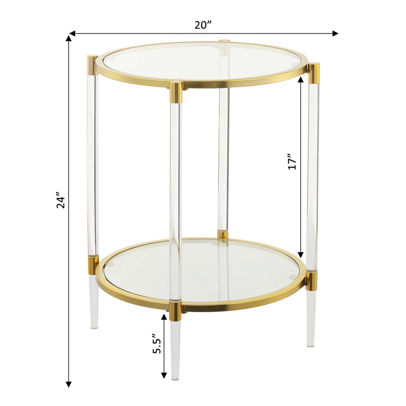 Willa Arlo™ Interiors Carolina Acrylic Glass Round End Table & Reviews ...
