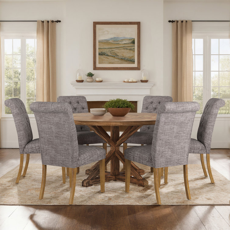 Greyleigh™ Ashbaugh 6 - Person Pedestal Dining Set & Reviews | Wayfair