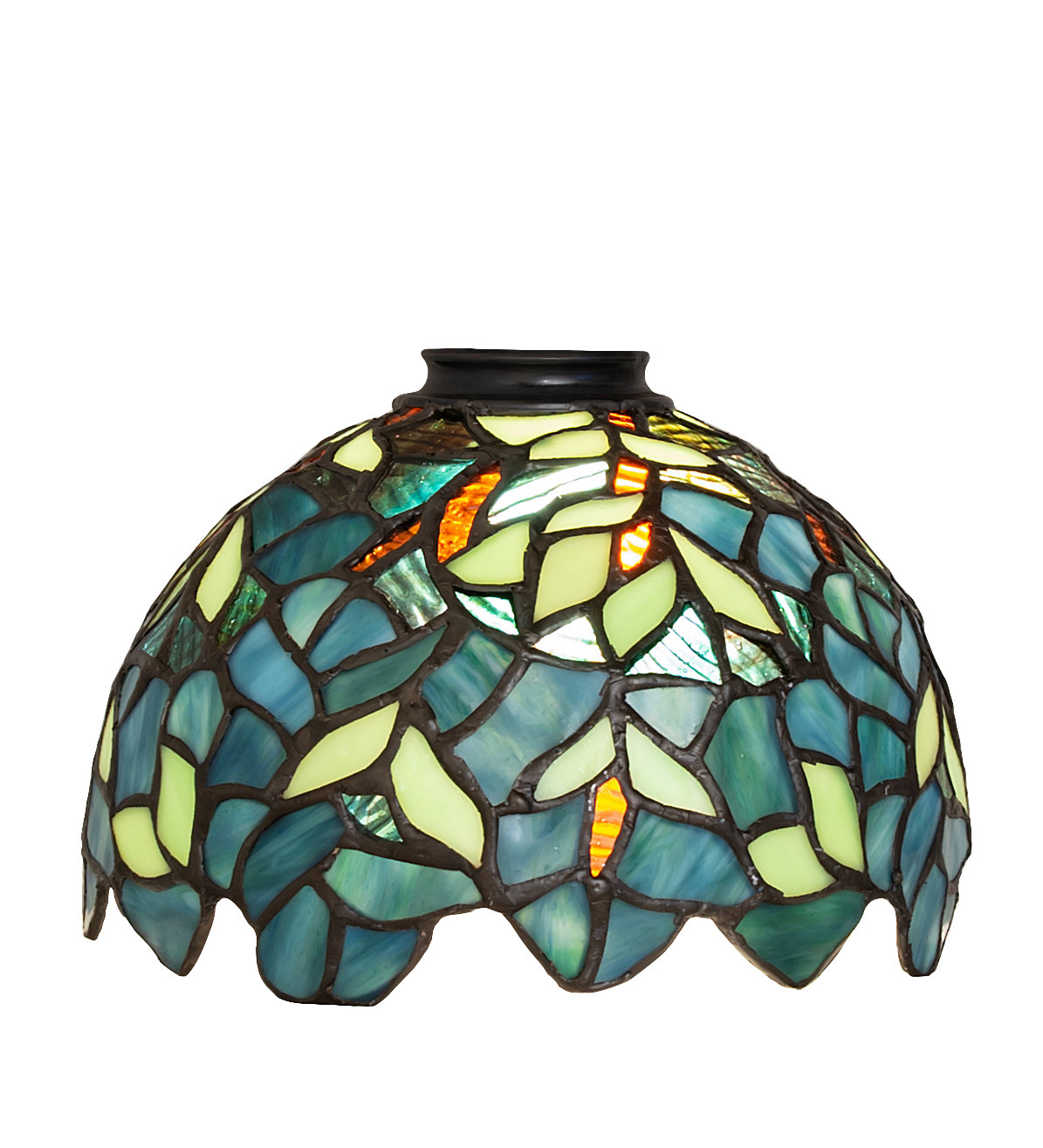 Meyda Lighting Wisteria 5" H x 8" W Glass Bowl Lamp Shade (Spider) in ...