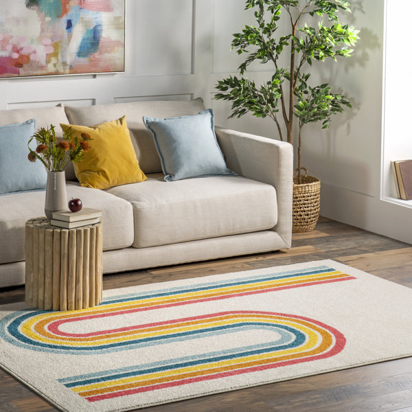 Isabelle & Max™ Ardenvor Performance Red/Green/Yellow Rug | Wayfair