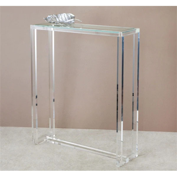 Clear Narrow (under 12 in.) Console Tables You'll Love | Wayfair