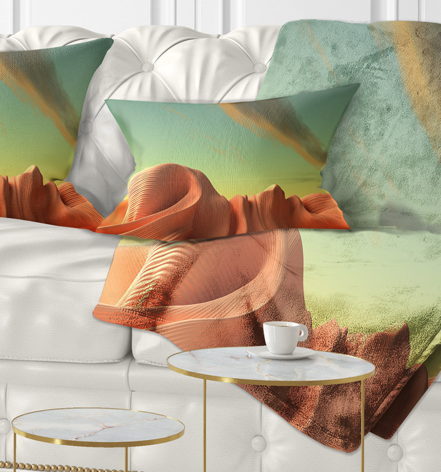 Design Art 3D Alien World Surreal Fantasy Contemporary Lumbar Pillow ...