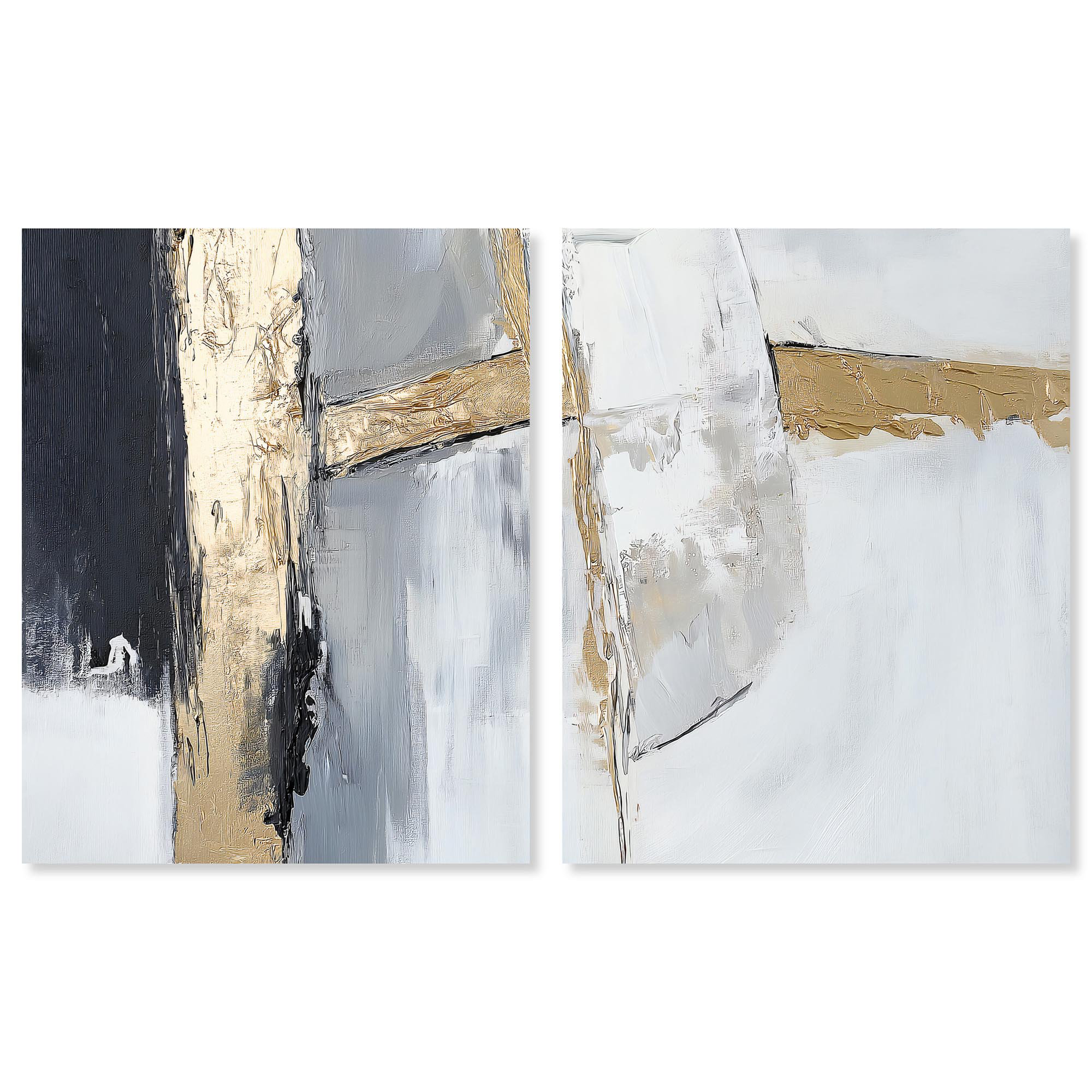 Art Remedy Cracks of Creation II Canvas Set of 2 Mixed Media Art by Art ...