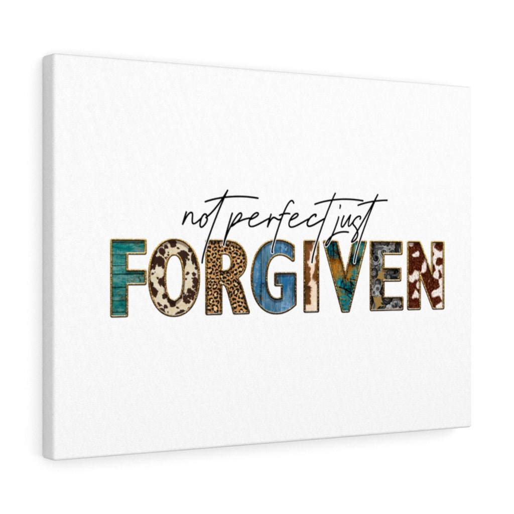 Trinx Not Perfect, Just Forgiven Christian Wall Art Bible Verse Print ...