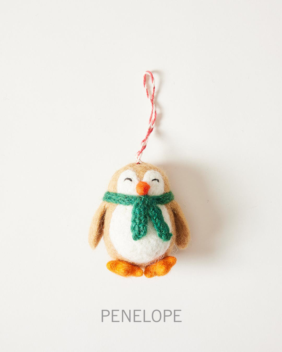 Farmhouse Pottery Felted Festive Penguin Ornament - Penelope Penguin ...