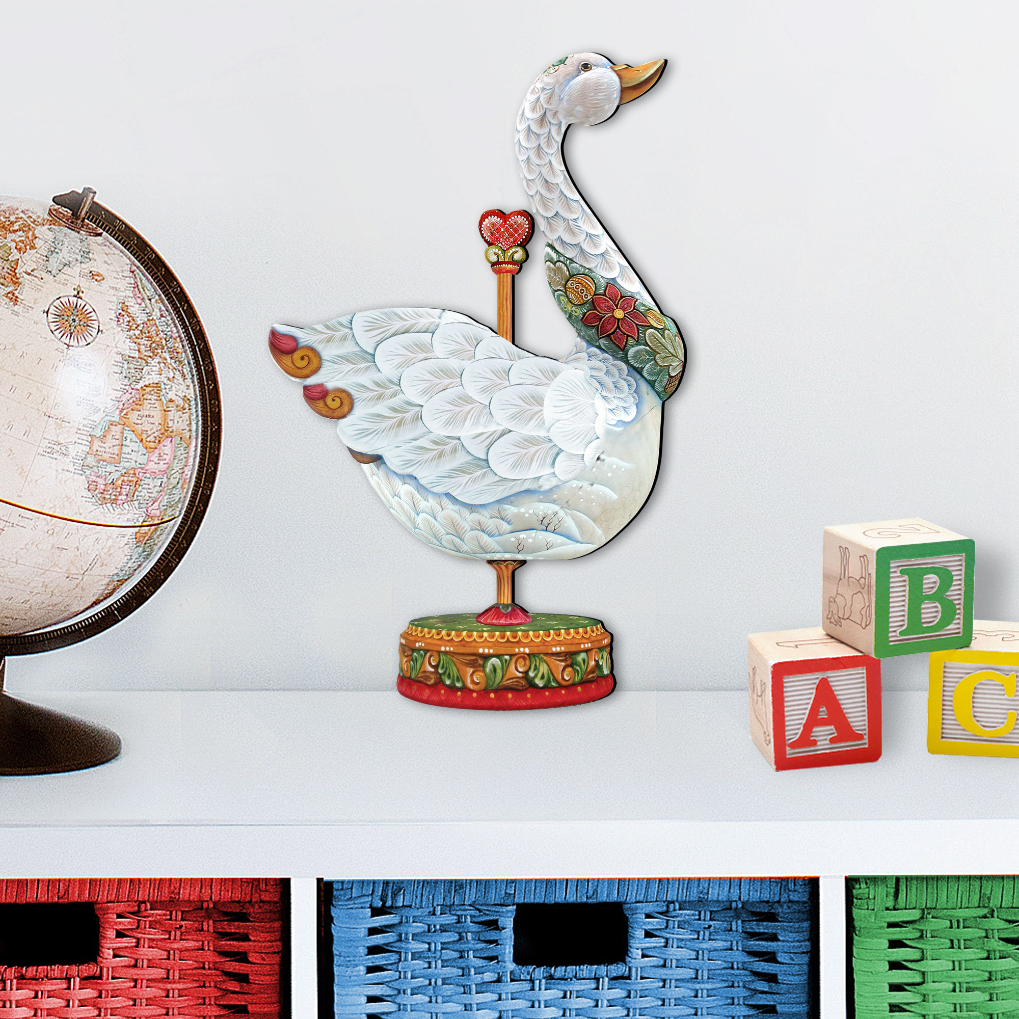 The Holiday Aisle® Carousel Goose Wall Decor | Wayfair
