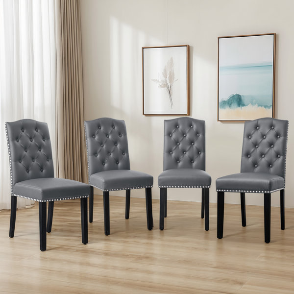 Red Barrel Studio® Faux Leather Upholstered Parsons Dining Chair ...