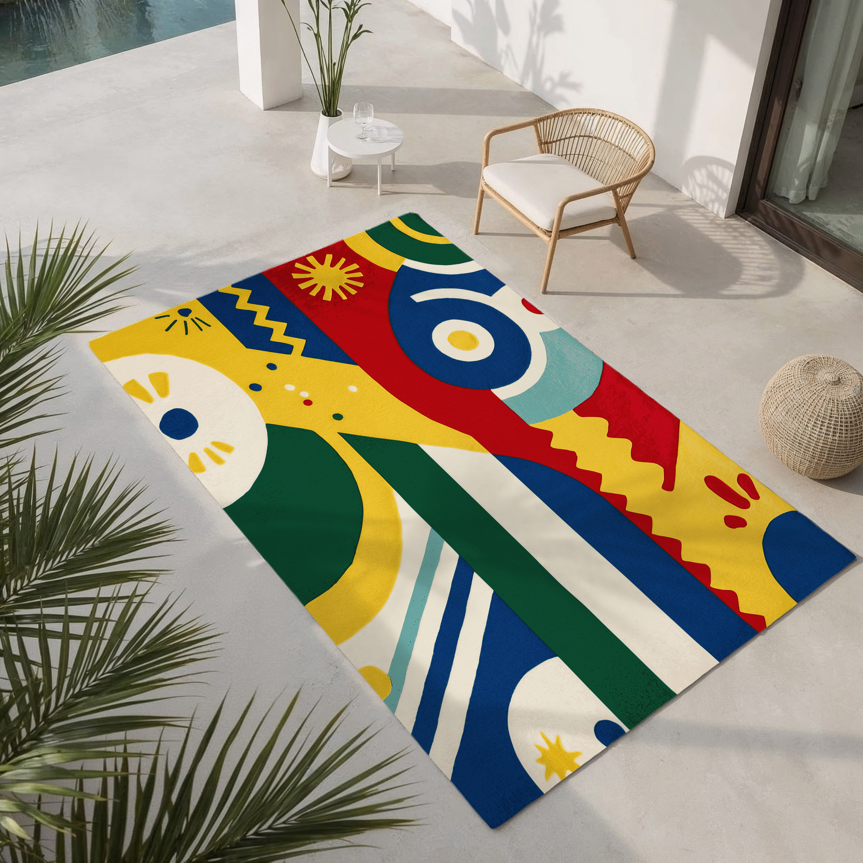 Wrought Studio™ Bouncy Flair Indoor And Outdoor Area Rug | Wayfair