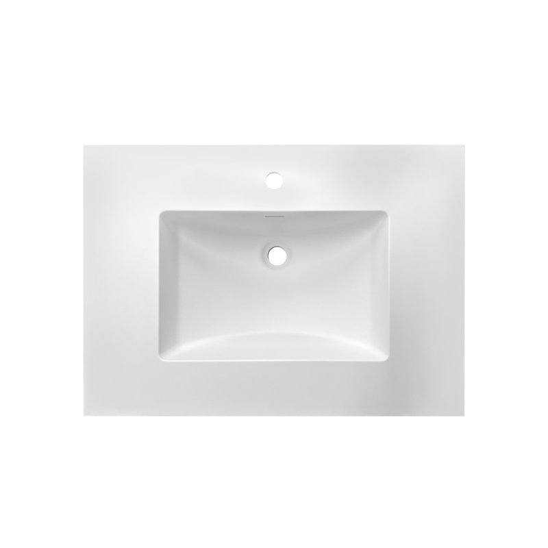 Vanity Atelier 31W x 22"D Solid Surface Resin Vanity Top with Sink ...