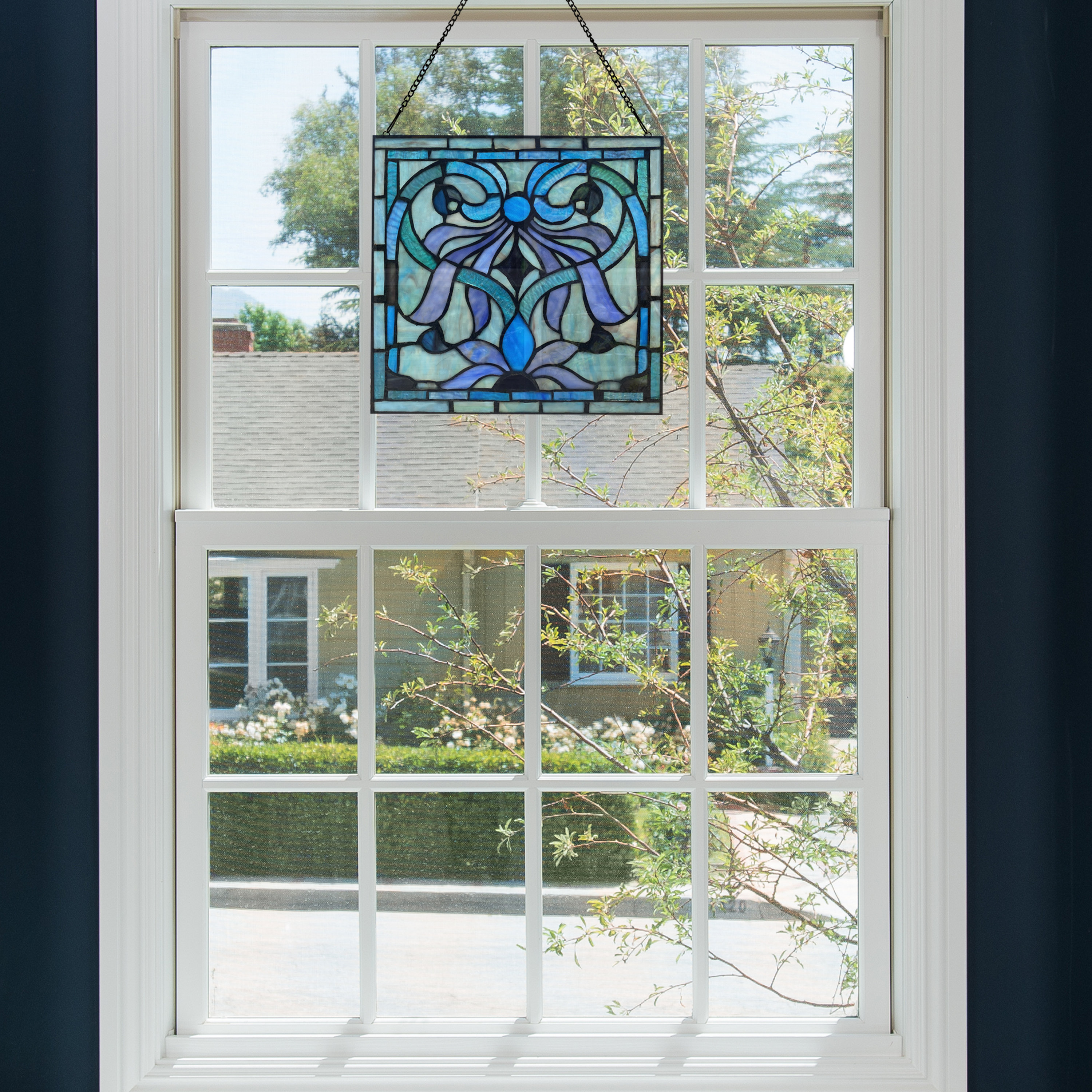 Red Barrel Studio® 12"H Ilsa Stained Glass Window Panel & Reviews | Wayfair