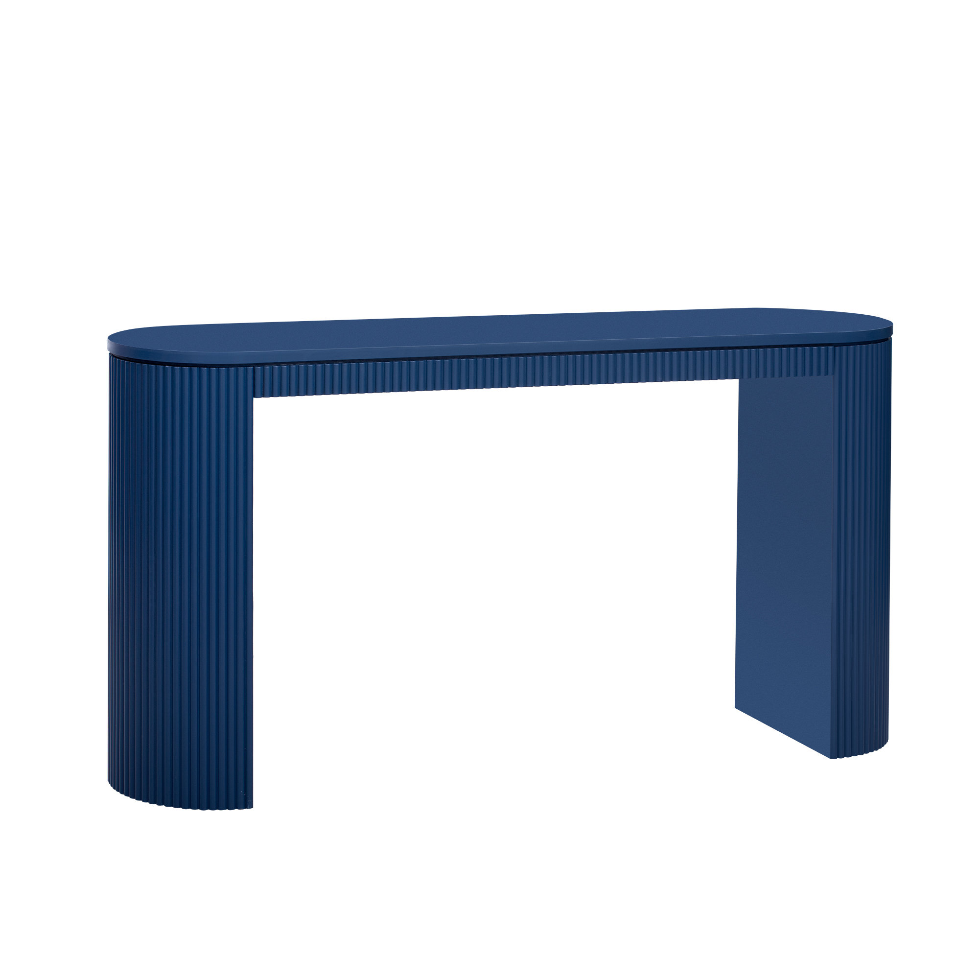 Latitude Run® Black Curved Design Console Table With Unique Vertical ...