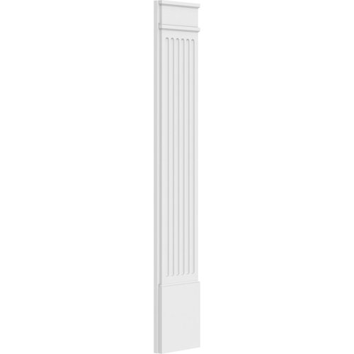 PCI Enterprises Fluted PVC Pilaster w/Decorative Capital & Base (Pair ...