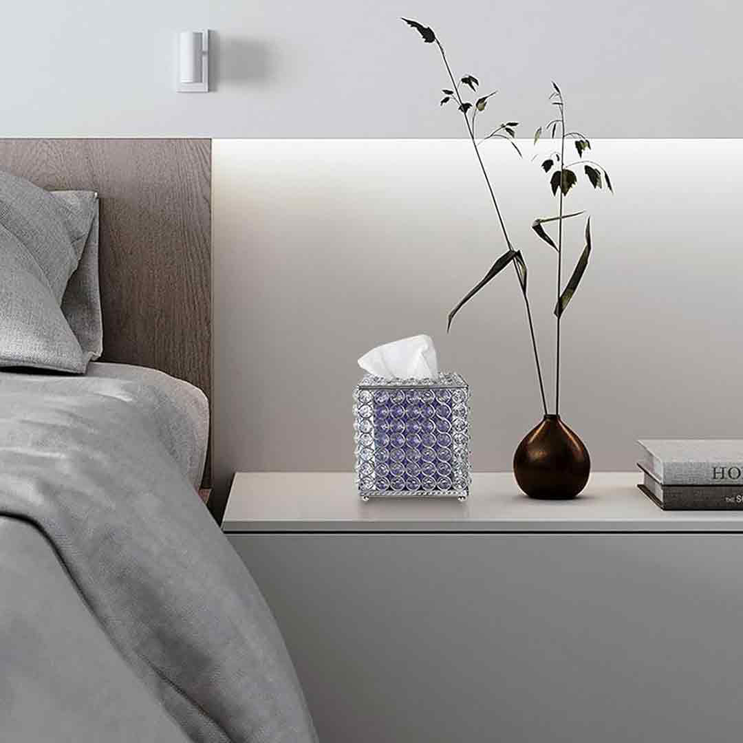 Everly Quinn Crystal Square Tissue Box Cover - Decorative Tissue Box ...