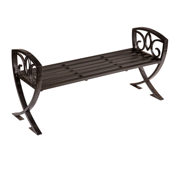 Wildon Home® Auvil Garden Metal Shield Backless Bench & Reviews | Wayfair