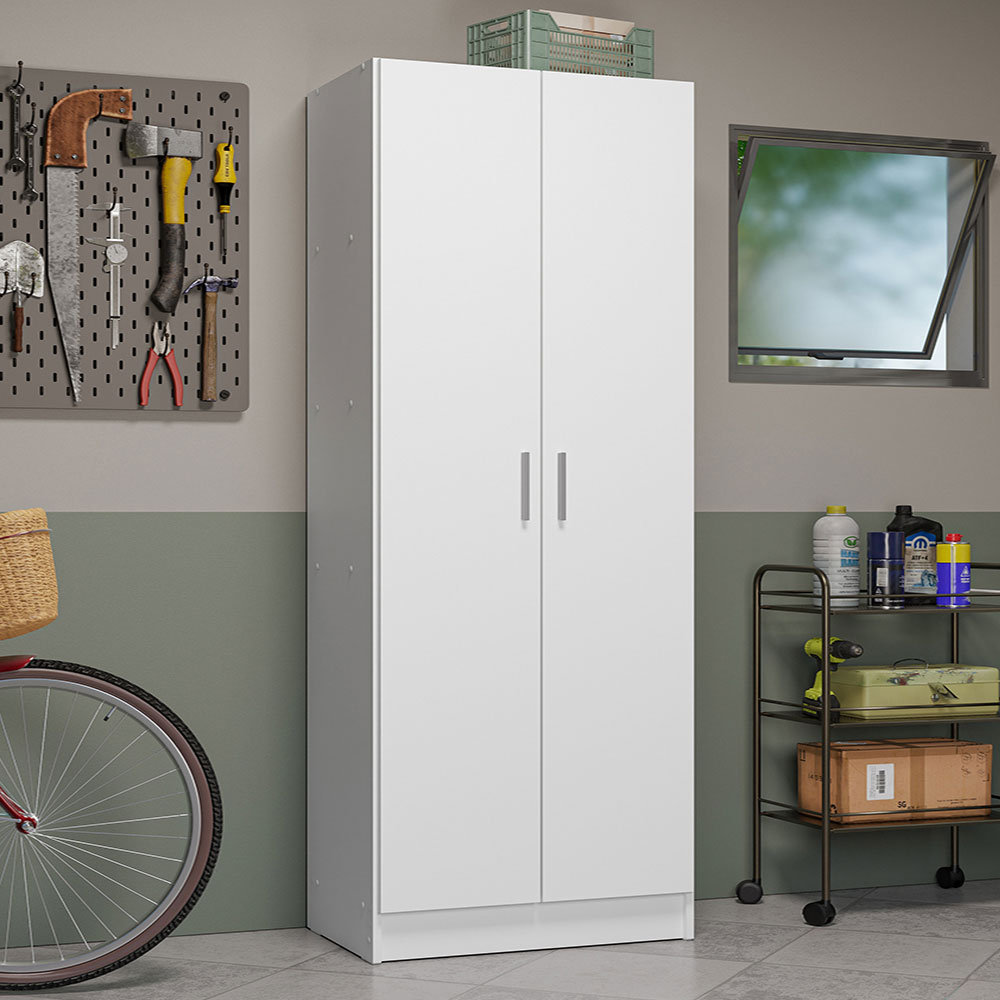 Latitude Run® Garage Pantry Storage Cabinet 2 Doors with 5 Utility ...