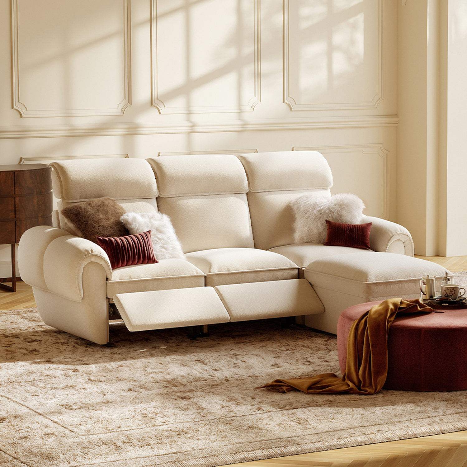 Latitude Run® Modular Sectional Power Reclining Sofa With 1 Ottoman ...
