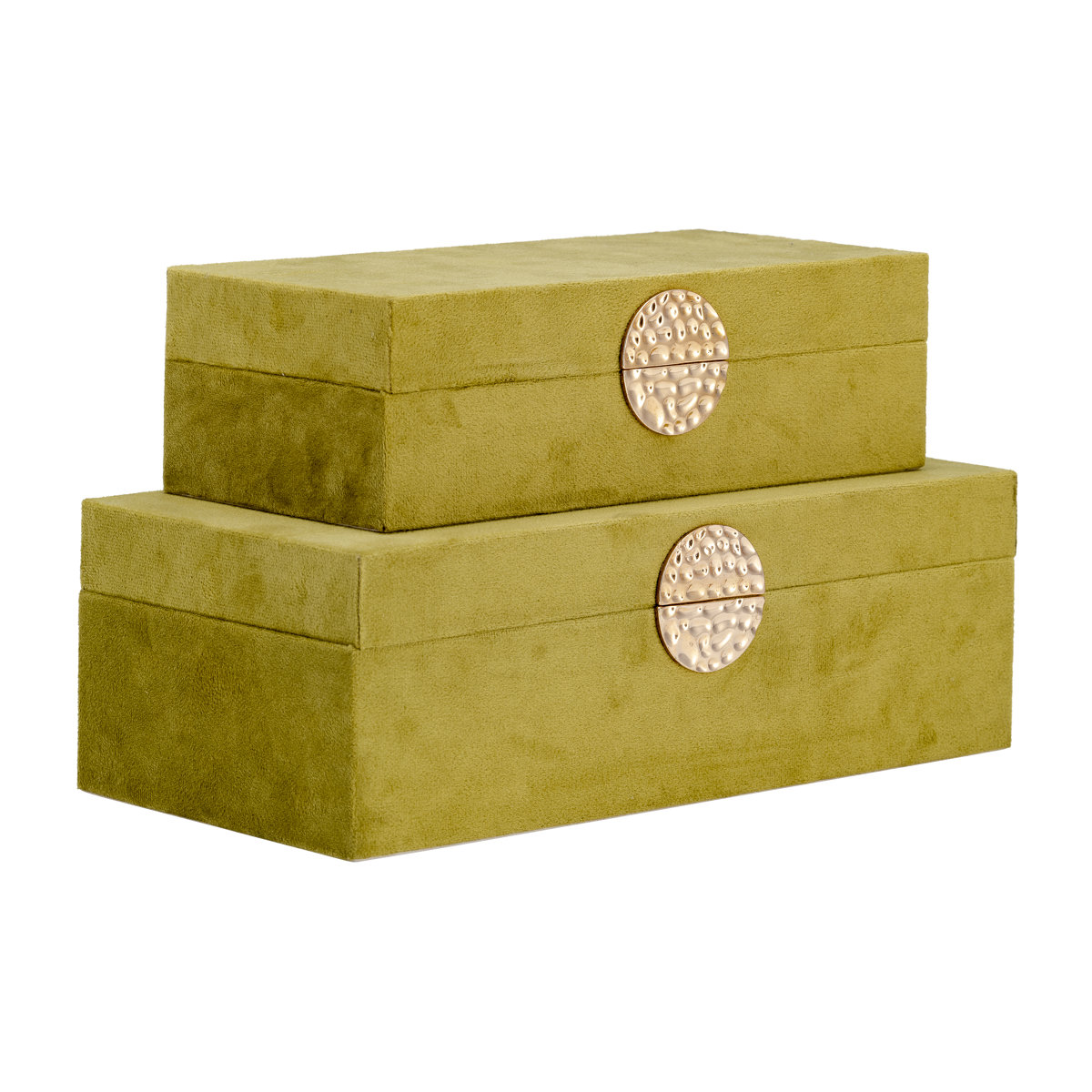 Etta Avenue™ Modern Glam Decorative Storage Boxes - 12" x 6" x 4 ...