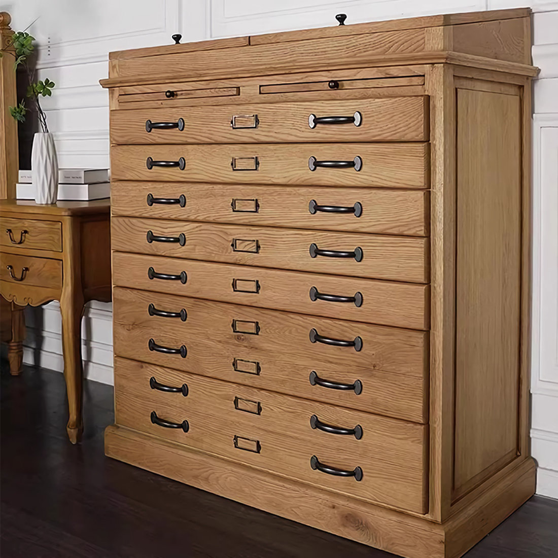 QUACOMFOR Vintage Solid Oak Large Volume Jewellery Armoires - Wayfair ...