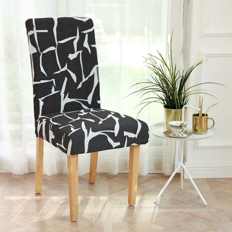Wrought Studio™ Infinity Elastic Box Cushion Dining Chair Slipcover ...