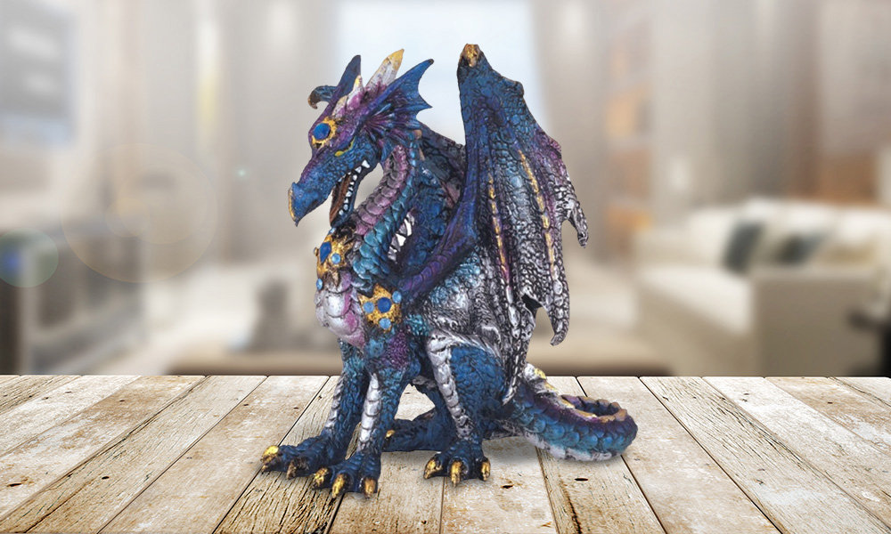 Trinx Jaykon 4"H Blue Dragon Figurine Unique Gifts | Wayfair